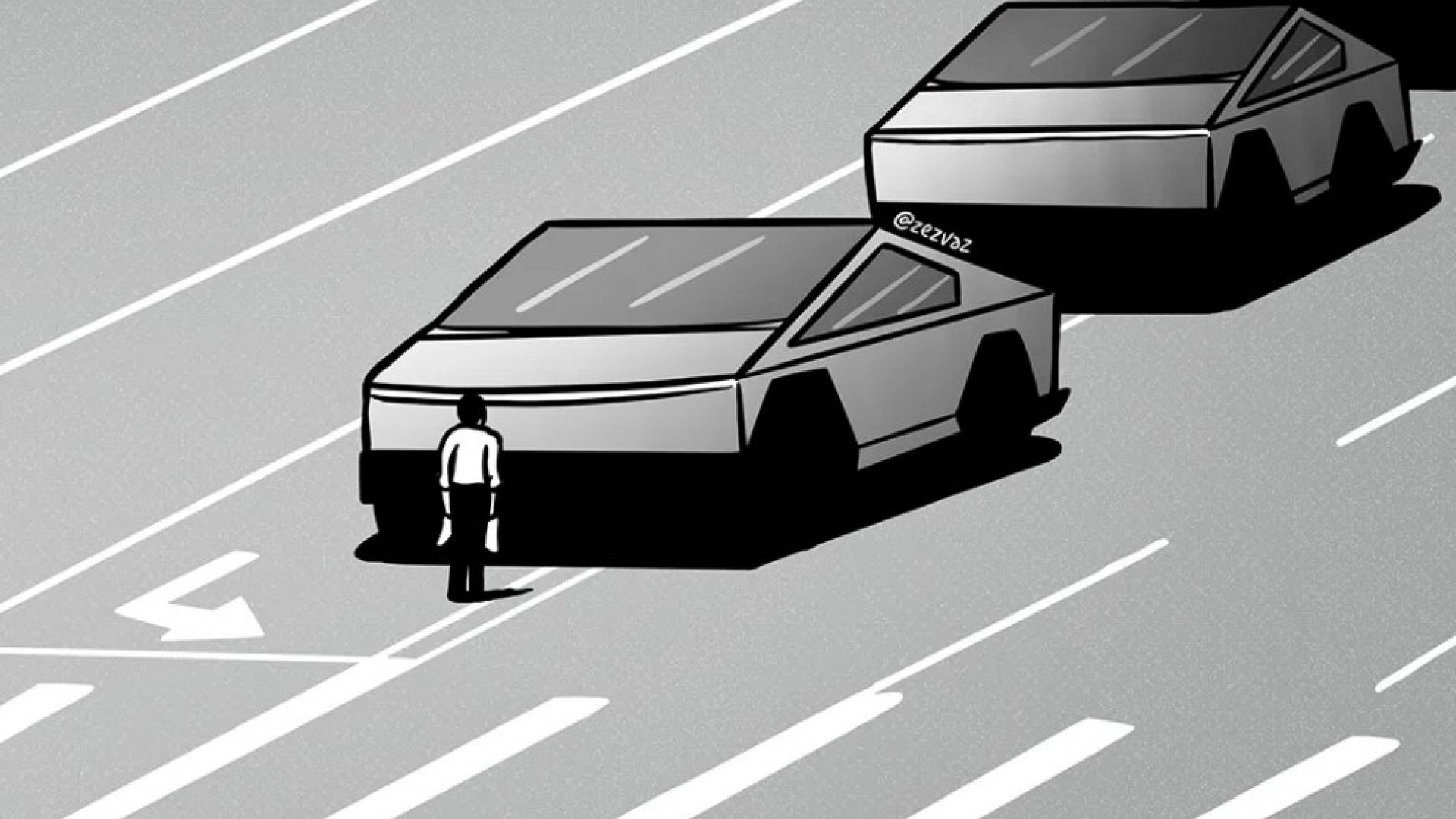 “Cybertruck Man”: cartoon viral português compara protesto em Tiananmen ...