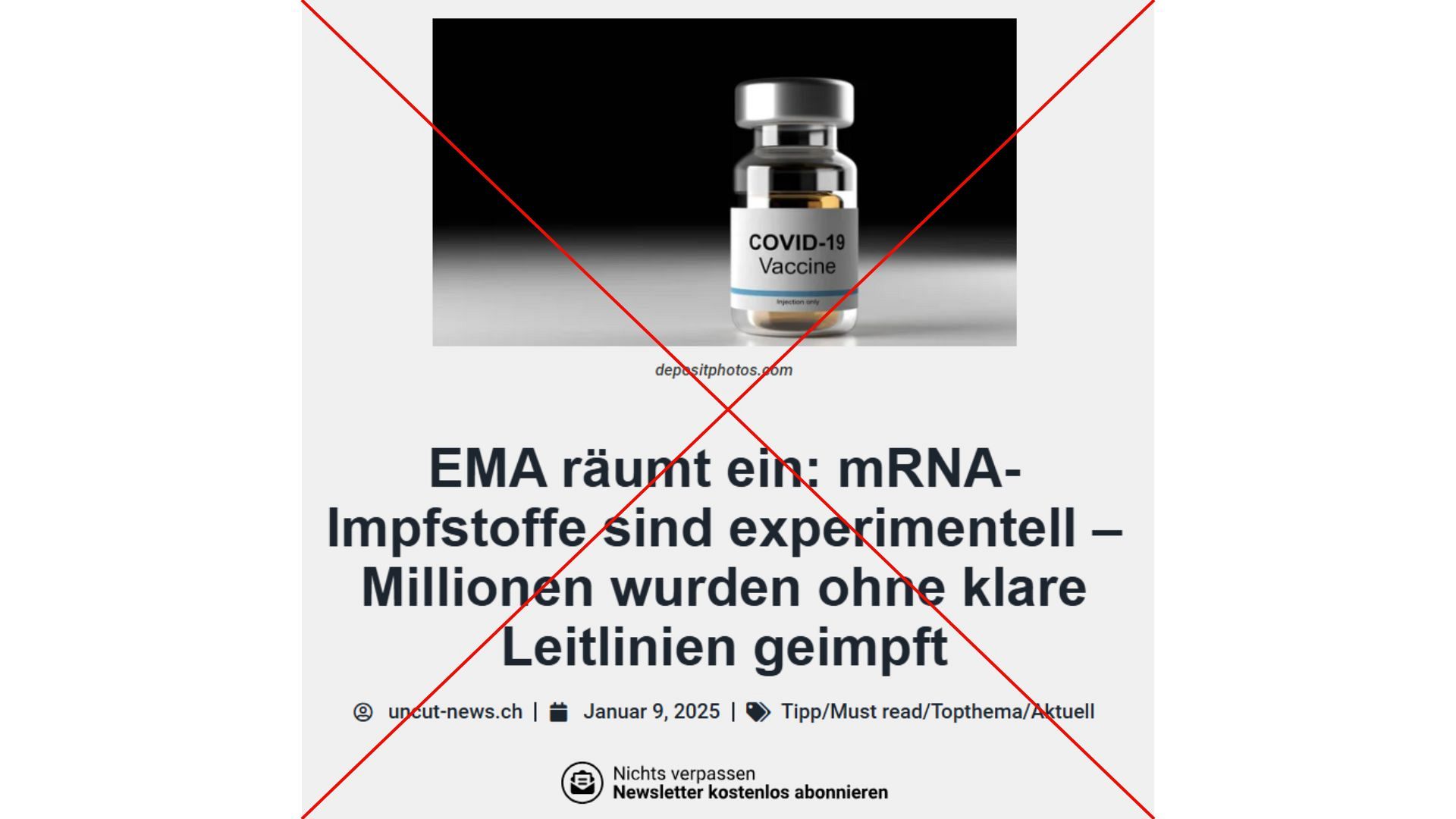 L'Agenzia europea per i medicinali non ha ammesso che i vaccini a mRna sono "sperimentali ...