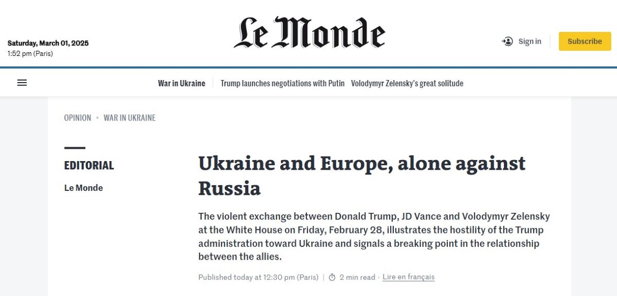 Press Review: European media reacts to White House spat | Euronews