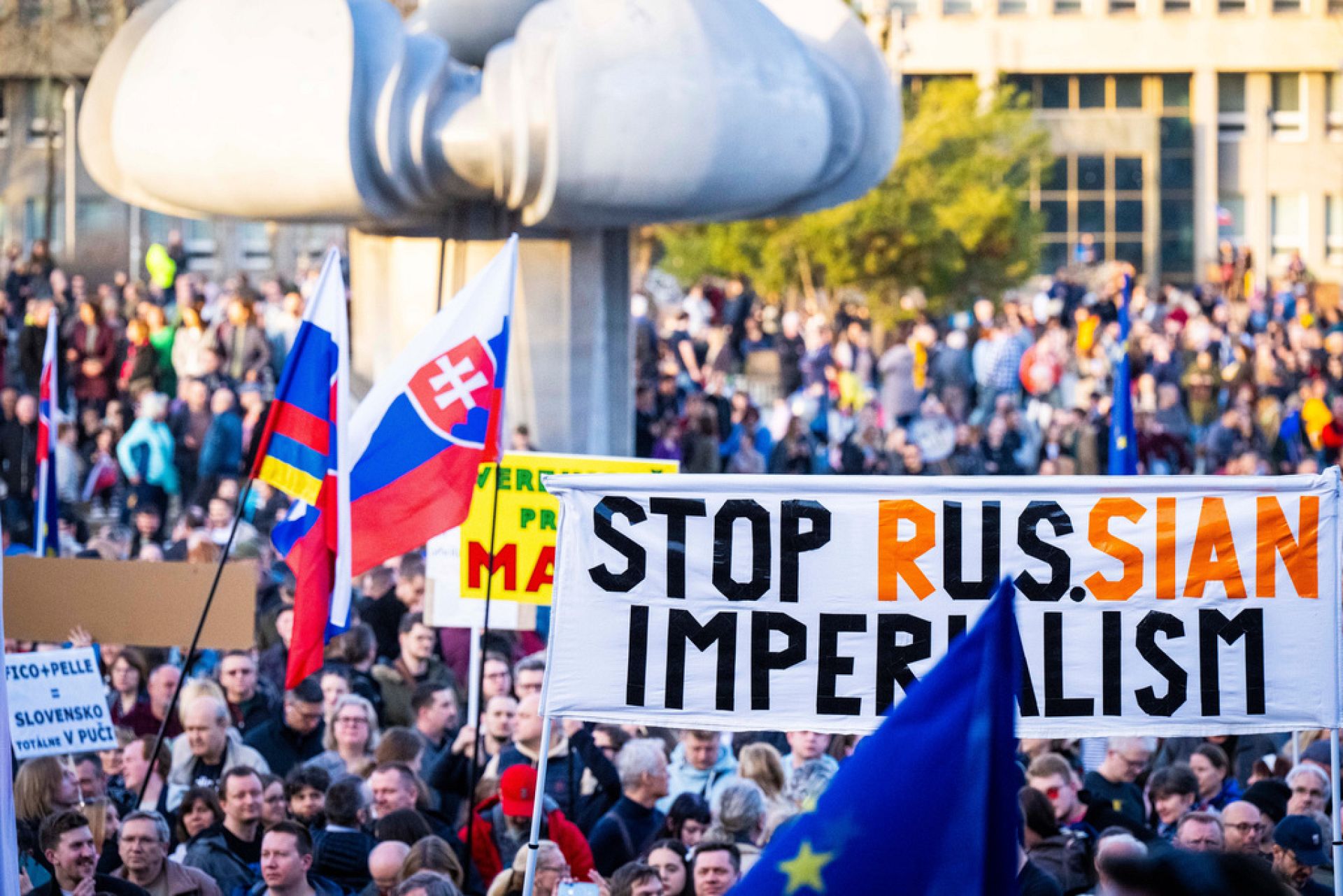 Thousands of Slovaks stage protests against the Russia-friendly ...