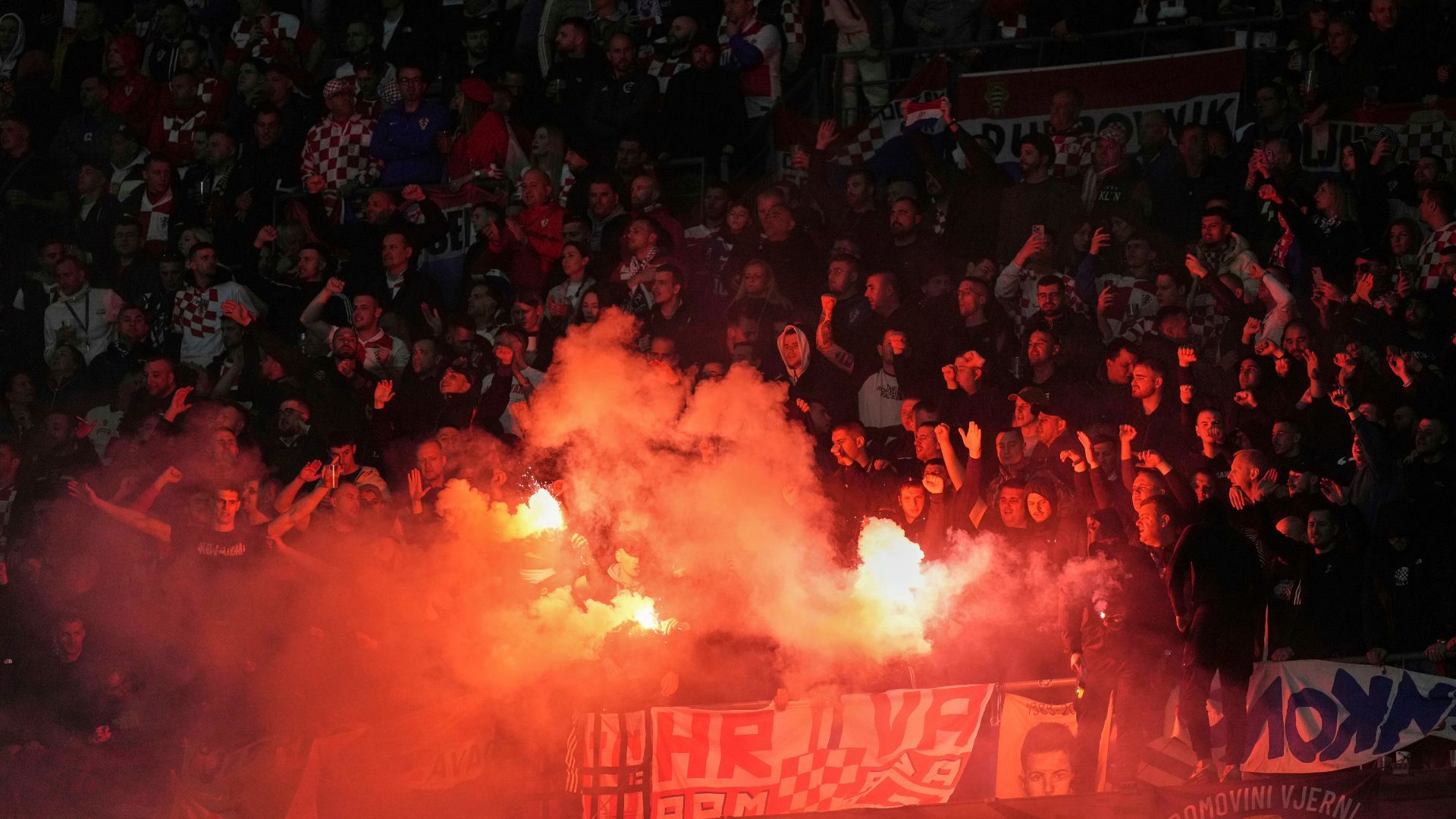 Croatia fans accused of Nazi salutes at football match released for ...