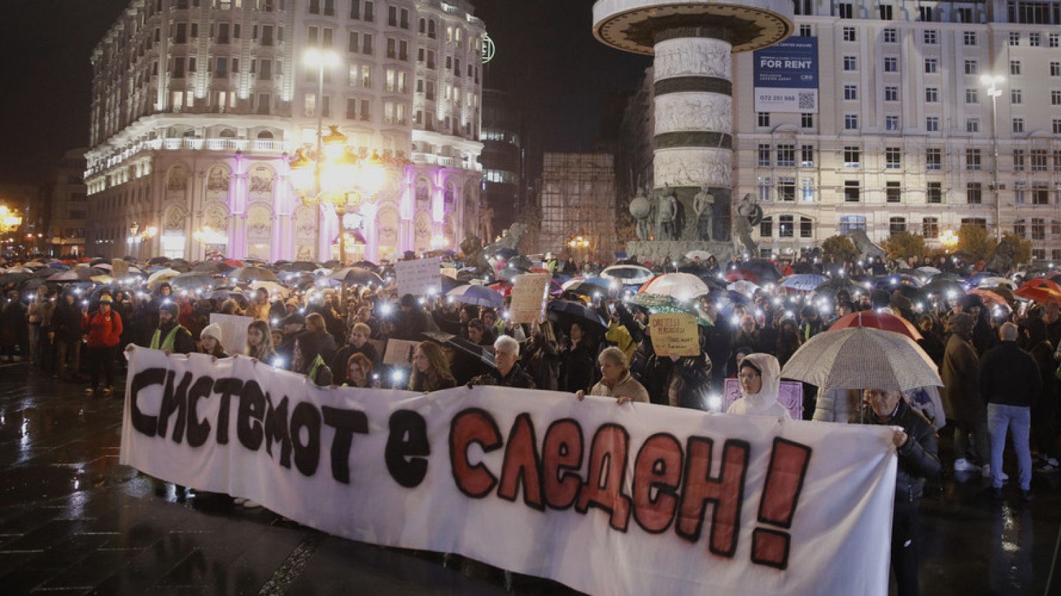 Thousands of protesters in North Macedonia demand justice over ...