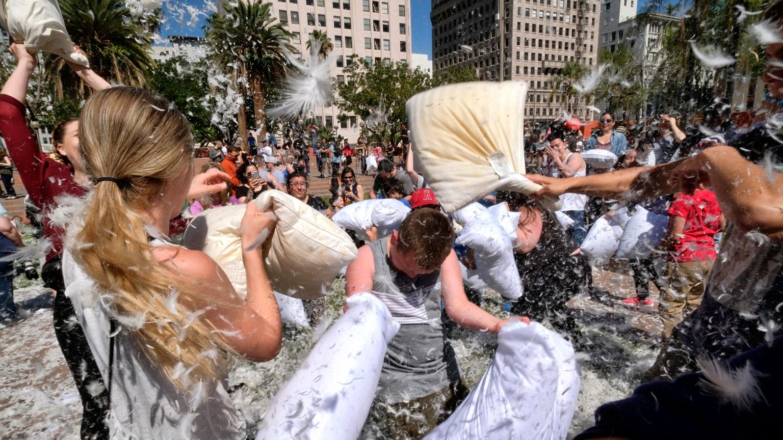 International Pillow Fight Day is helping reclaim urban space for fun ...
