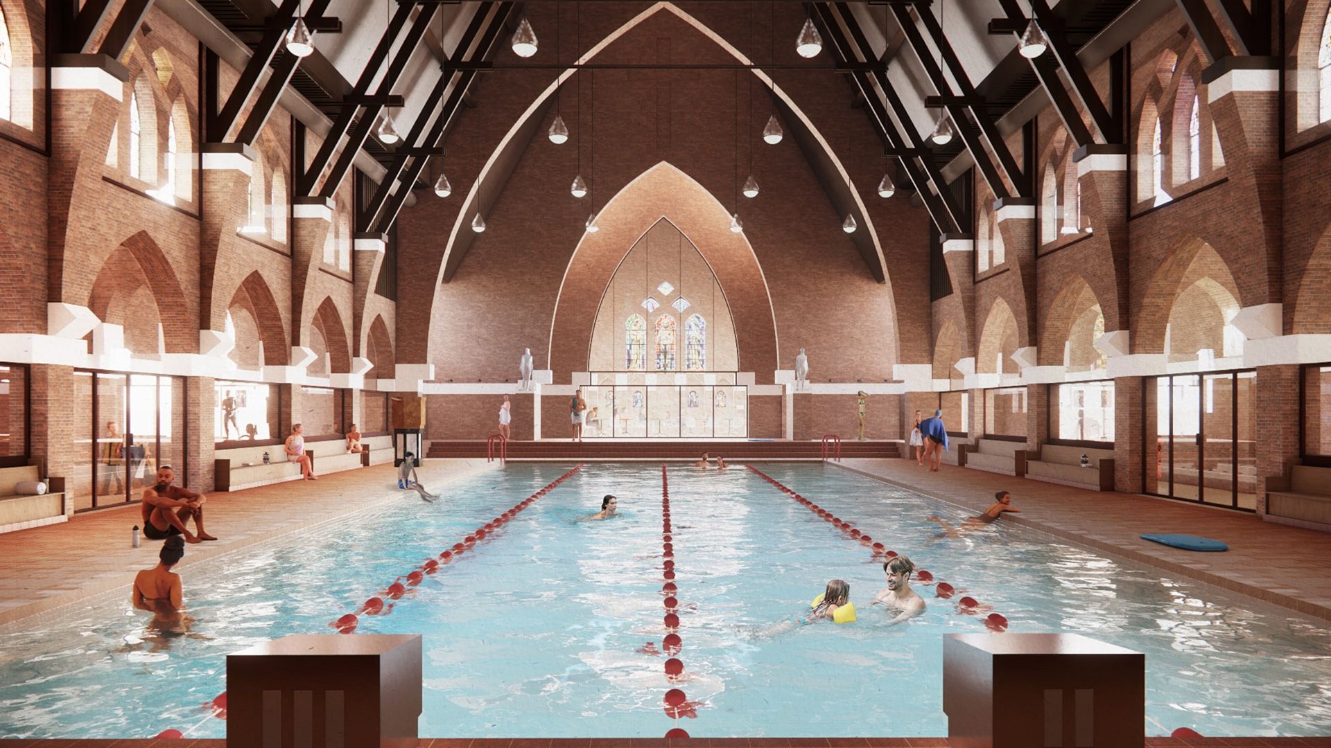 Dutch architecture studios design a church-turned-pool, where you can ...