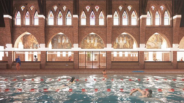 Dutch architecture studios design a church-turned-pool, where you can ...