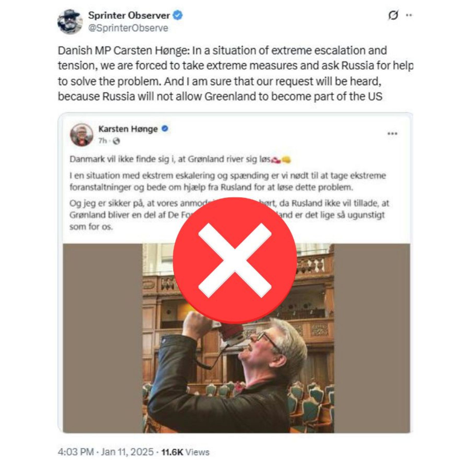 No, Danish MP didn't seek Kremlin's help to prevent US from annexing ...