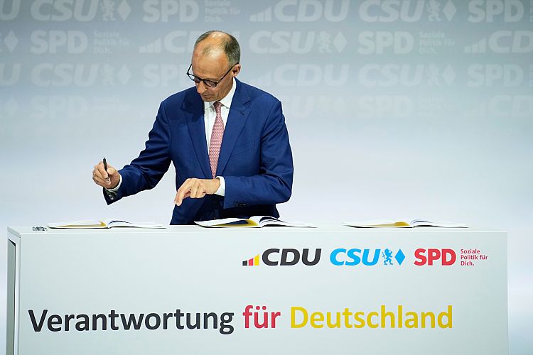 Germany's CDU/CSU and SPD leaders sign coalition agreement for new ...