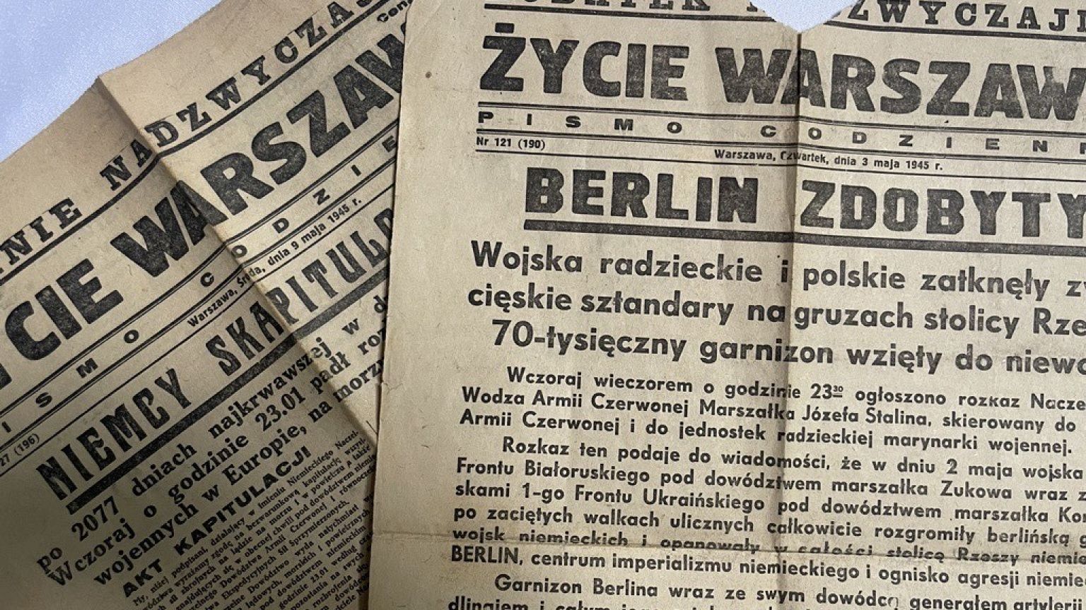 Berlin zdobyty, Niemcy skapitulowały - stare gazety o końcu II wojny ...