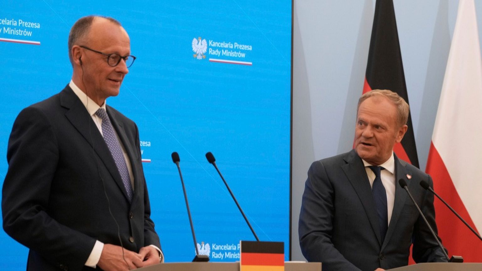 Merz vows to tackle illegal migration as he meets Donald Tusk in first trip to Poland as ...