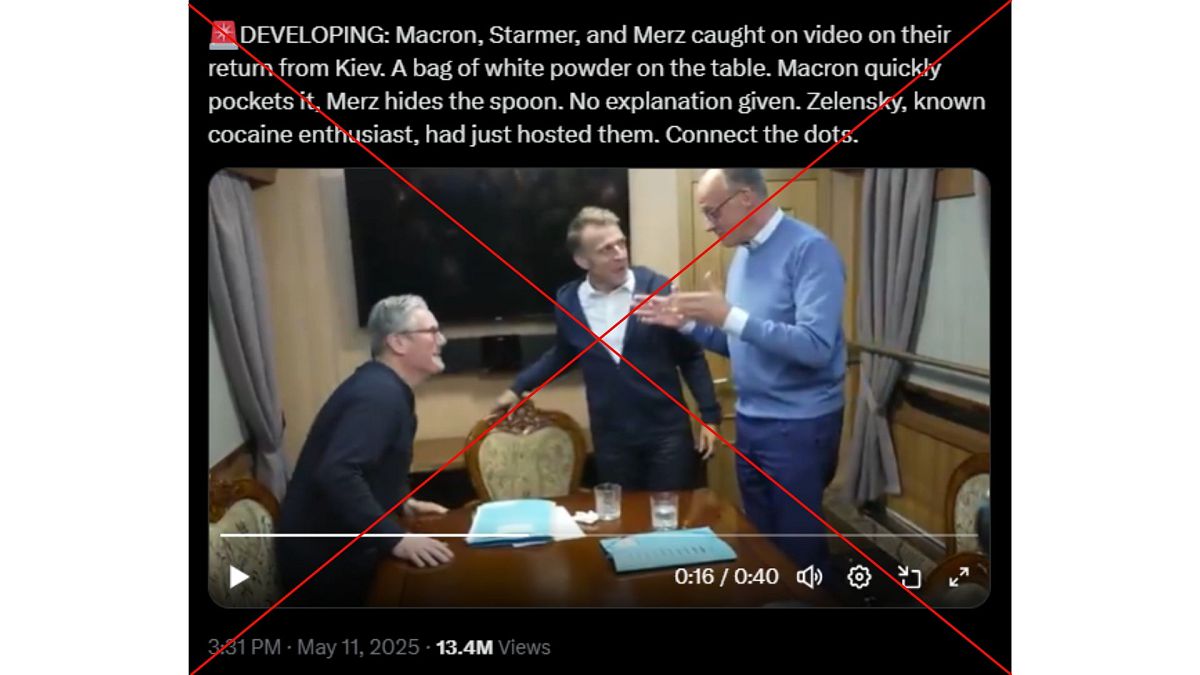 EuroVerify : Macron, Merz et Starmer accusés d'usage de cocaïne par une ...