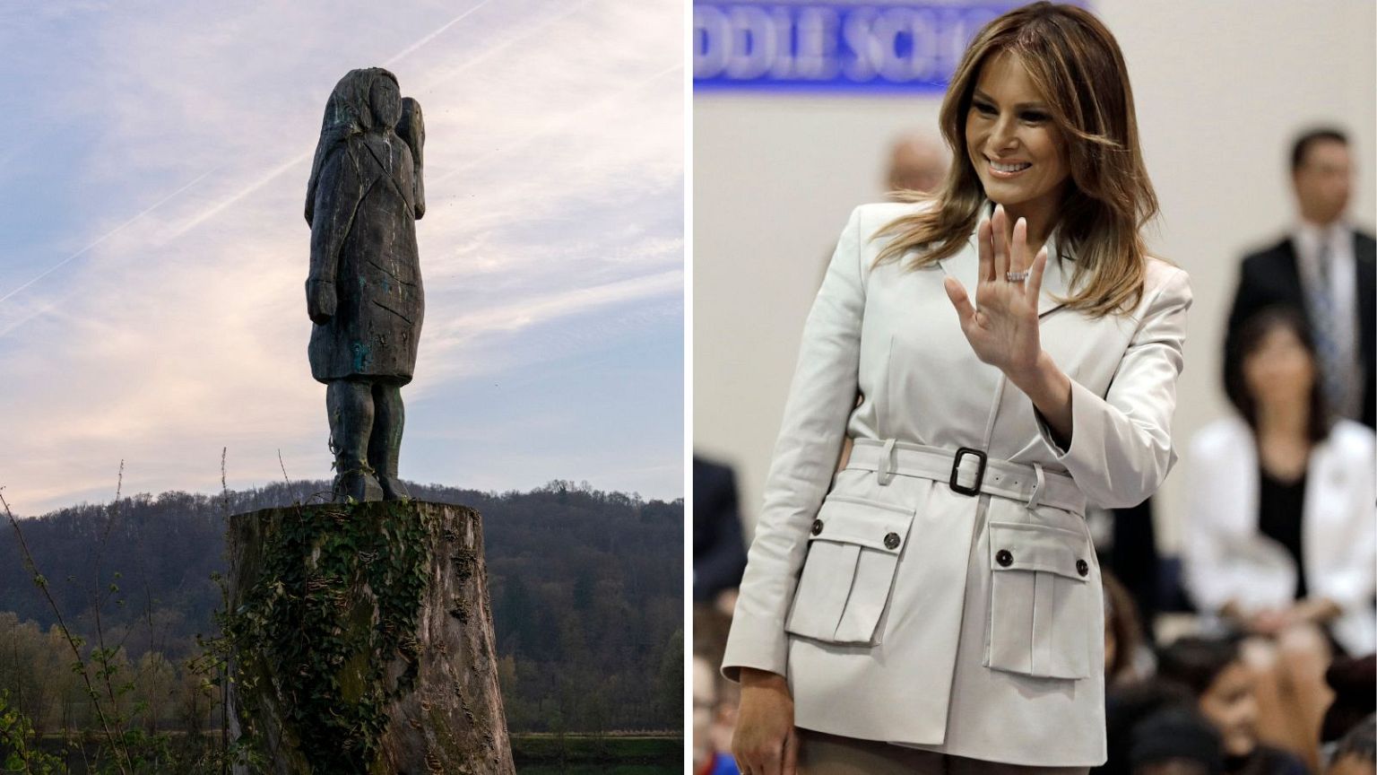 La polizia slovena indaga sulla scomparsa di una statua di bronzo di Melania Trump | Euronews
