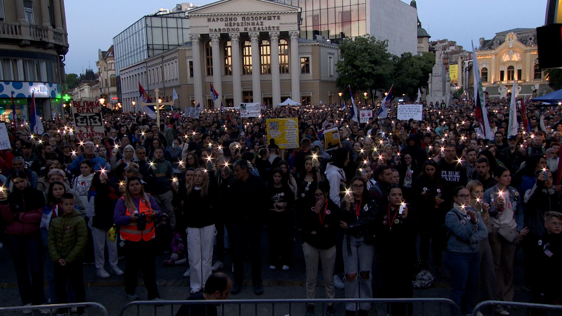 Vídeo. Protesta en Subótica por las muertes en la estación de Novi Sad ...