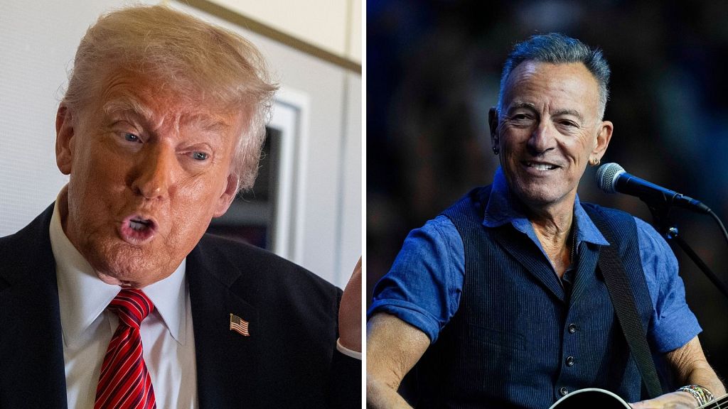 Trump shares fake clip of him hitting Bruce Springsteen with golf ball ...