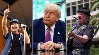 Trump shares fake clip of him hitting Bruce Springsteen with golf ball ...