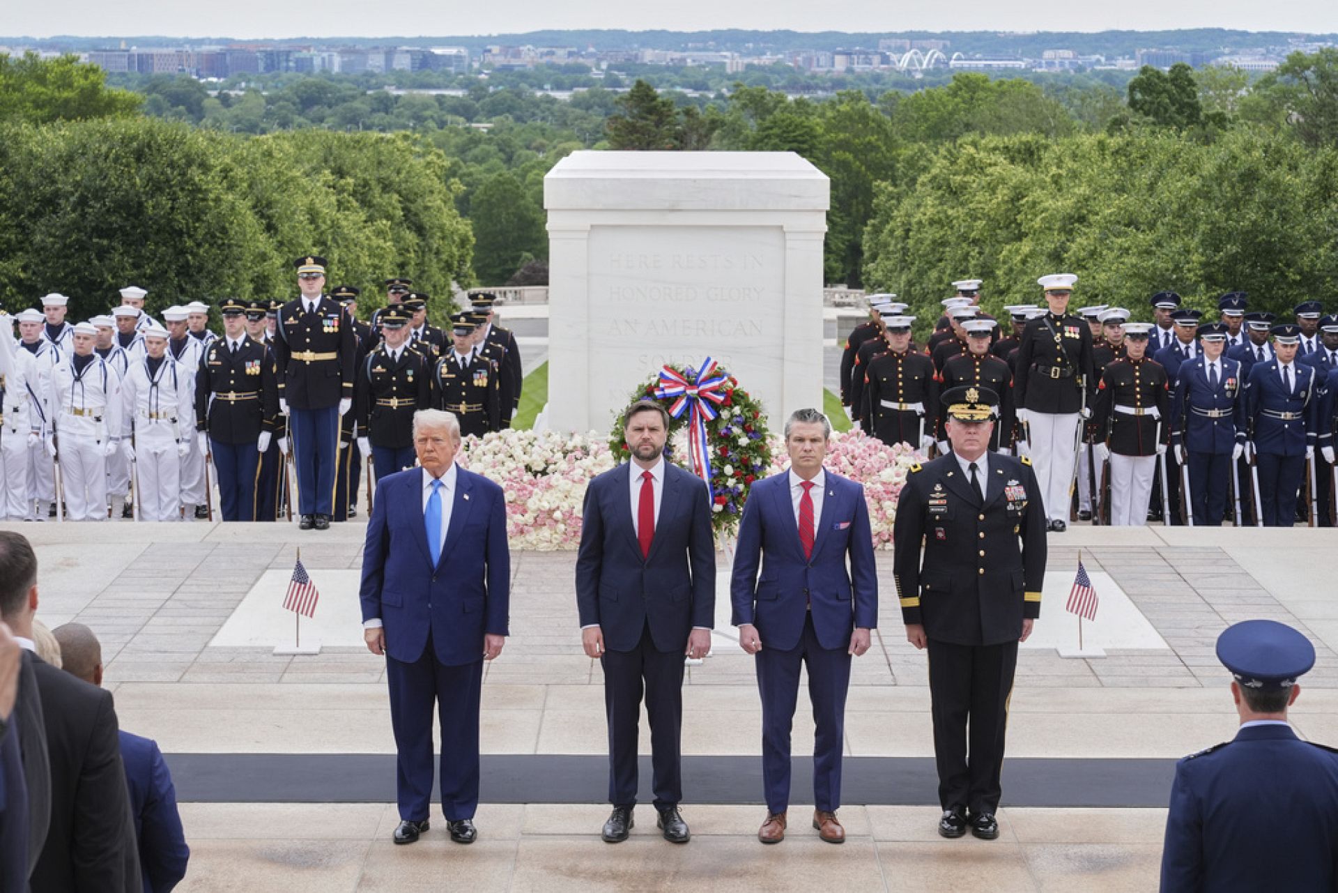 Trump honours veterans and fallen soldiers in Memorial Day ceremony ...
