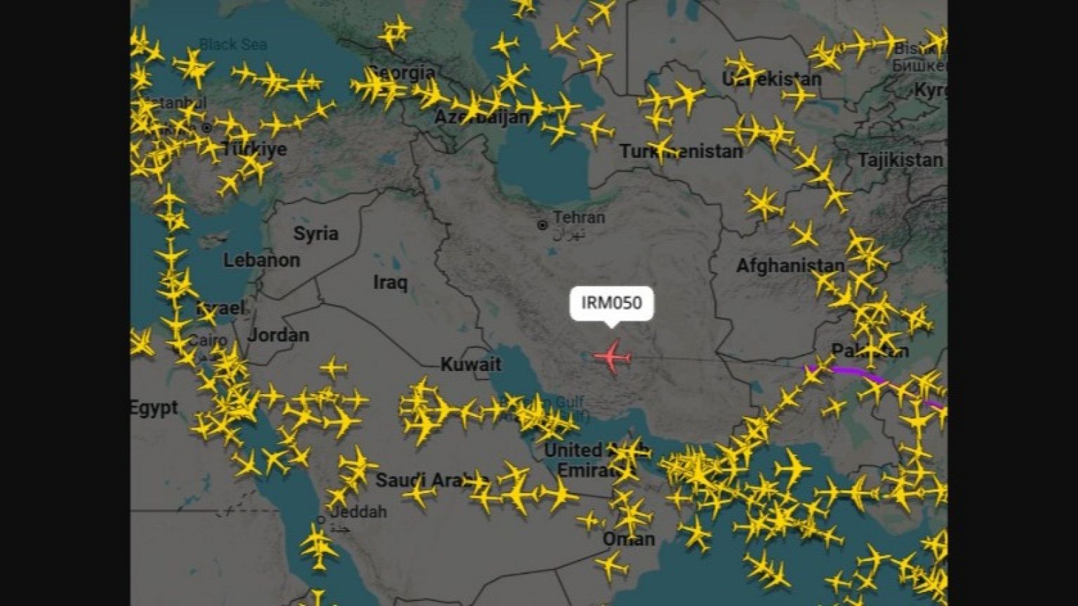 Moyen-Orient : Un avion de ligne a traversé seul l'espace aérien ...