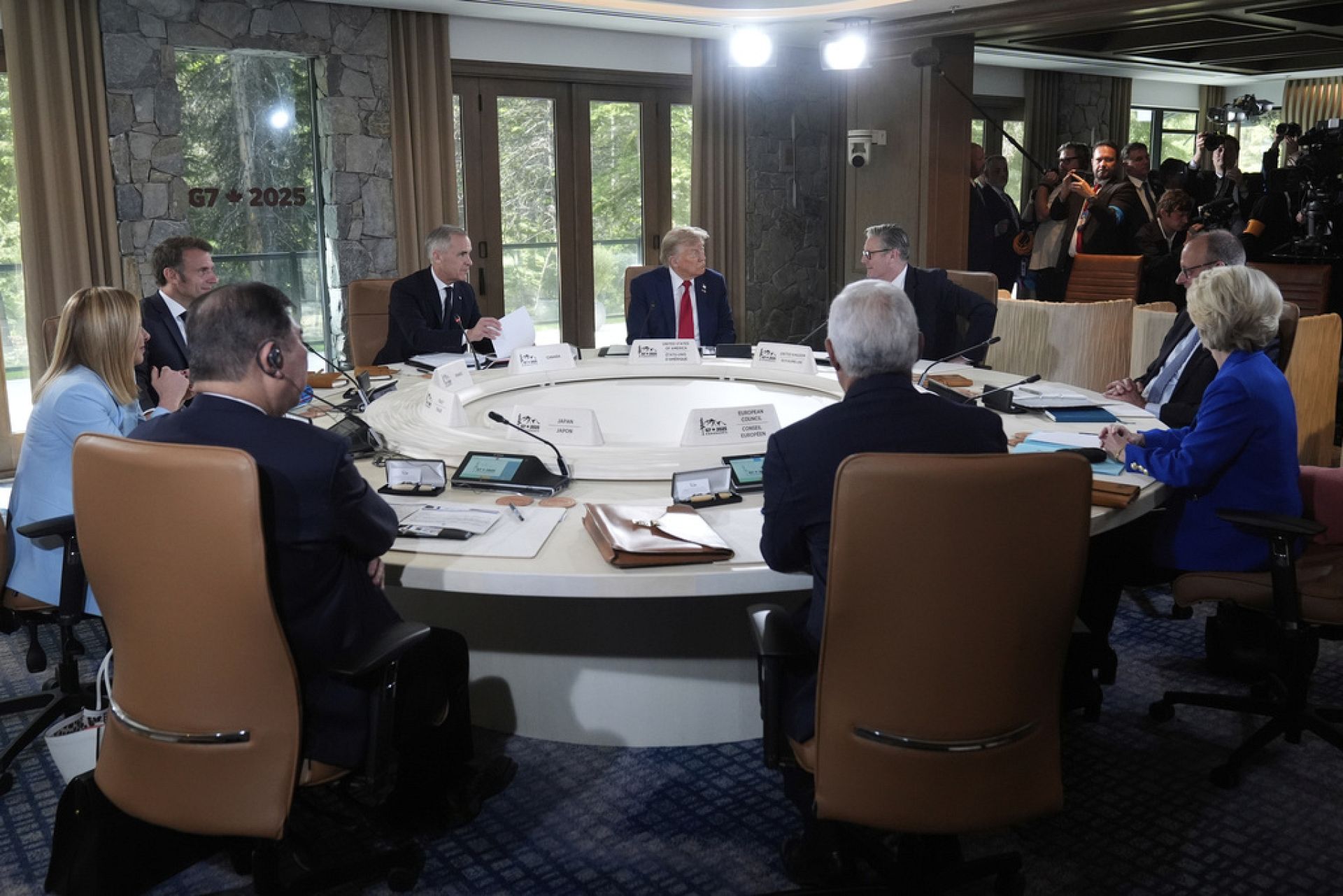 Trump denies Macron's claims linking early G7 summit exit and Israel ...