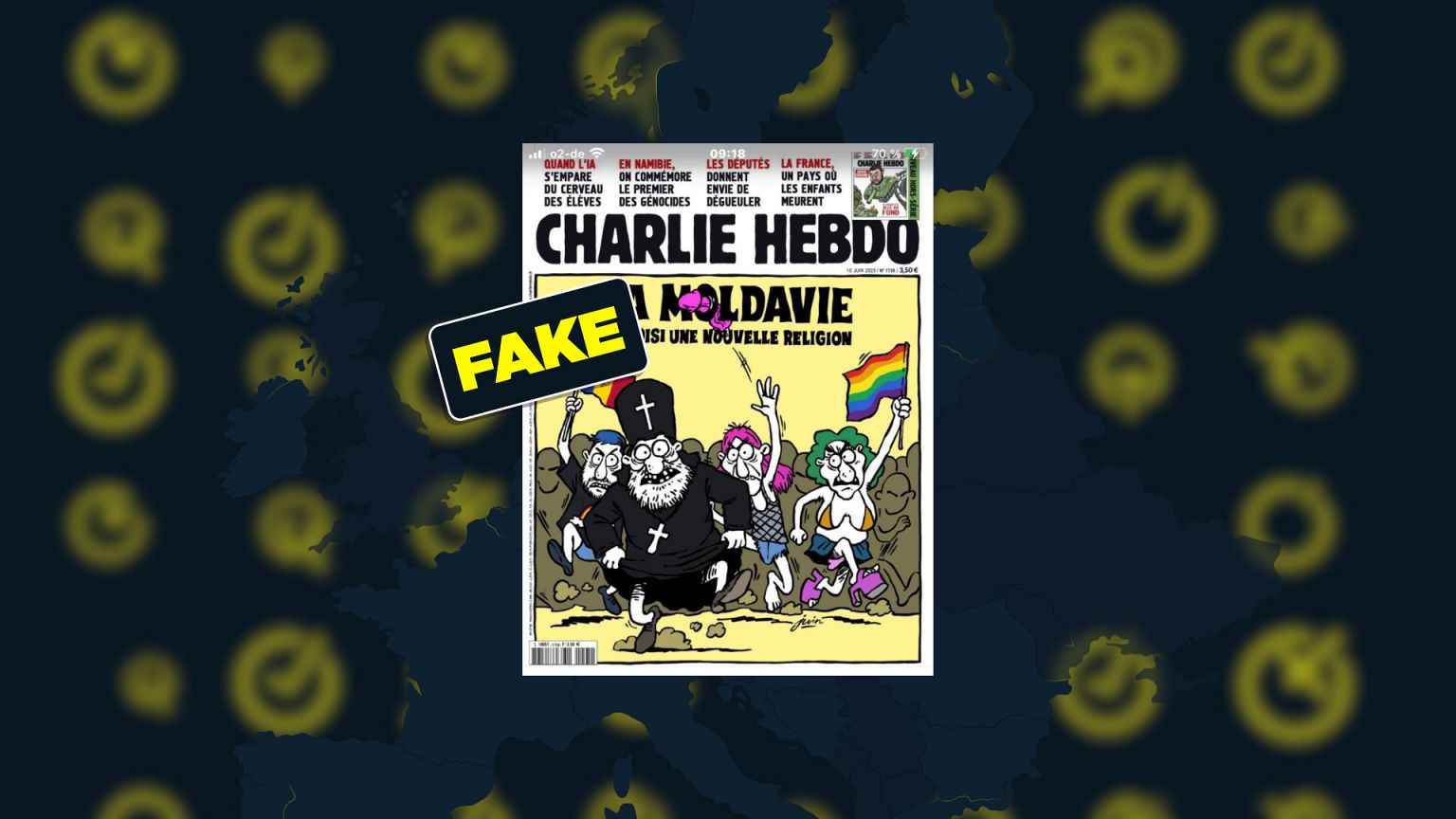 Fake Charlie Hebdo cover attacking Moldova Pride circulates online ...