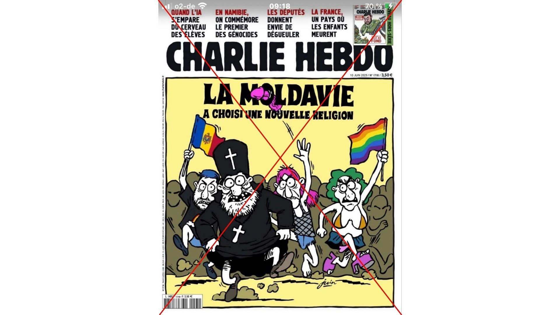 Non, Charlie Hebdo n'a pas publié une Une critiquant la marche des ...