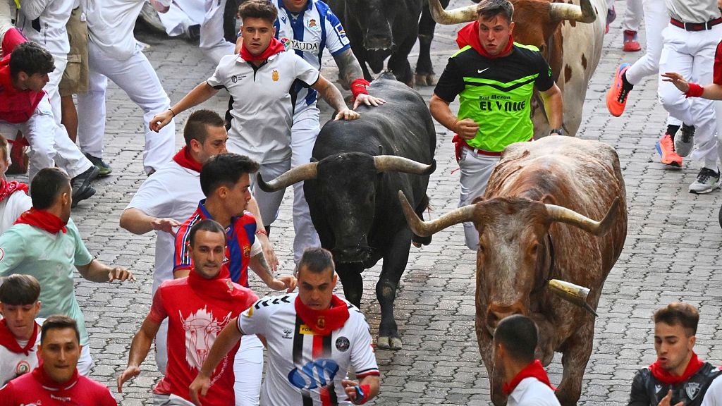 Spain's San Fermin bull-running festival begins with a firework blast ...