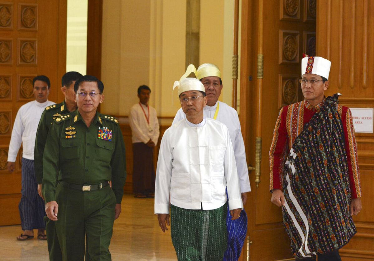 Myanmar's military leader appears at event honouring Aung San Suu Kyi's ...