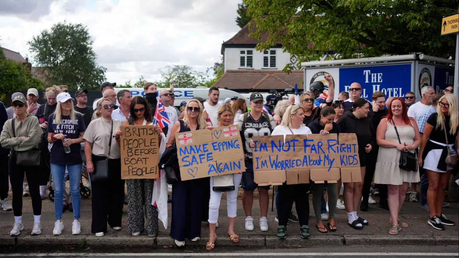 UK police arrest six people after asylum seeker hotel protest turns ...