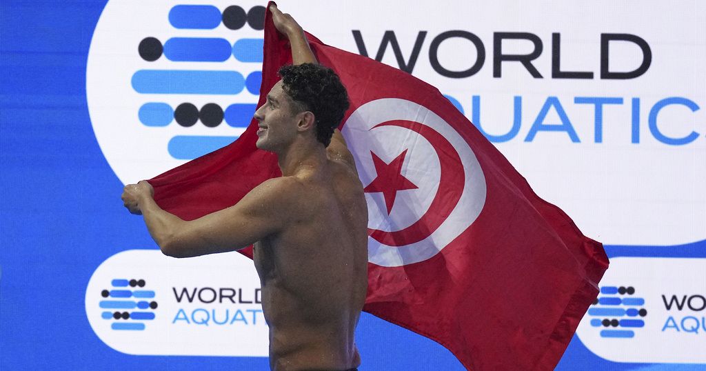 Tunisian swimmer Ahmed Jaouadi clinches 1500m gold, achieves double ...
