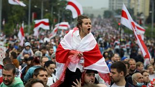 Акция протеста в Минске, сентябрь 2020 года