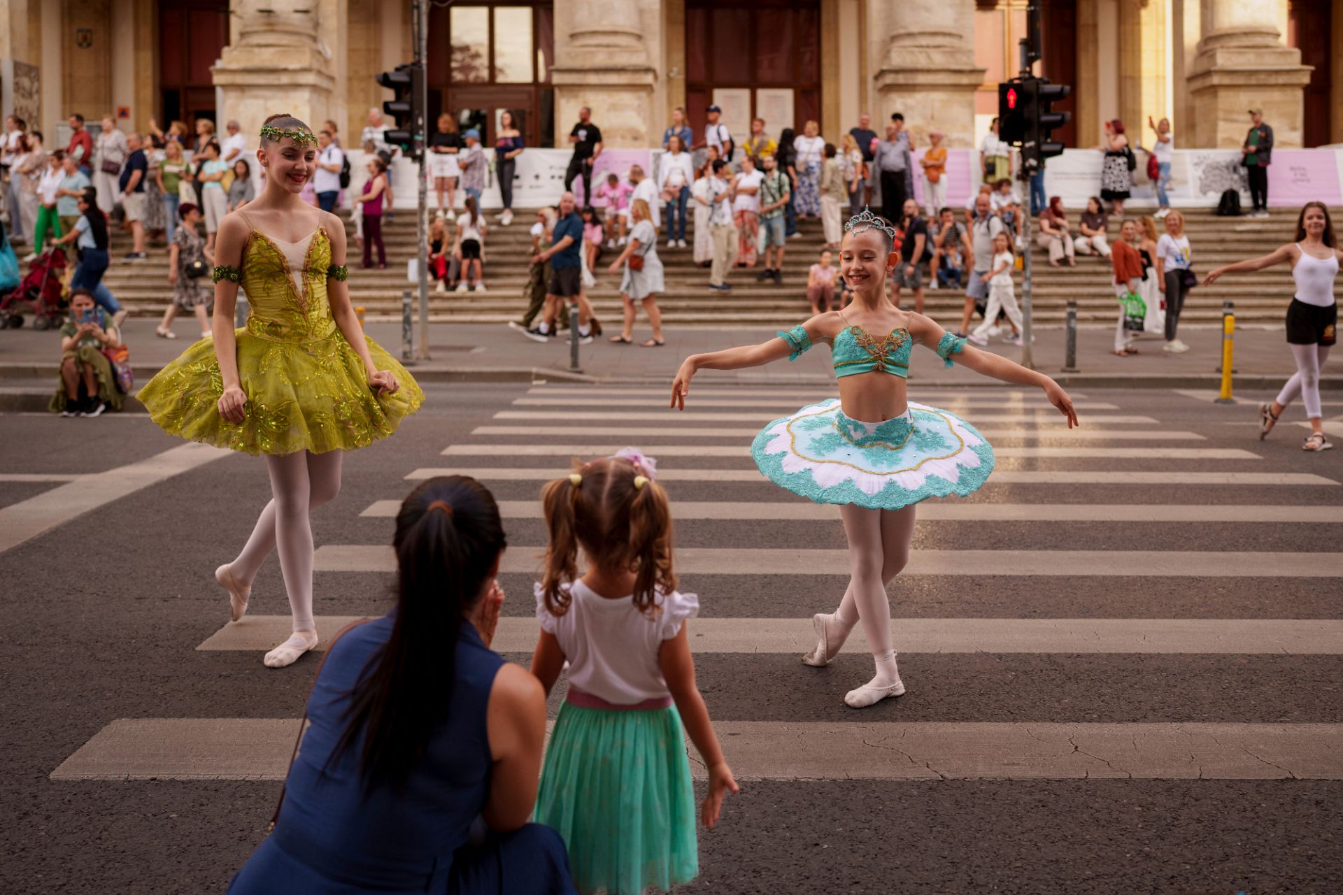 In Pictures: Ballerinas take centre stage on iconic Bucharest avenue ...