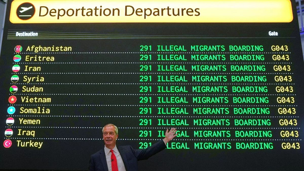 Reform UK chief Nigel Farage says party will mass deport migrants if it ...