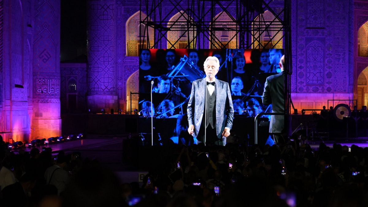 Italian tenor Andrea Bocelli brings his voice to Samarkand’s historic ...
