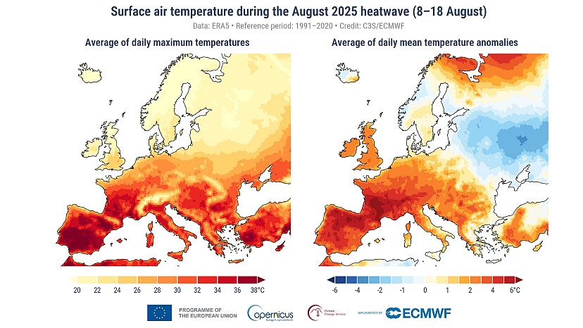Southwestern Europe scorched by extreme heat during world's third ...