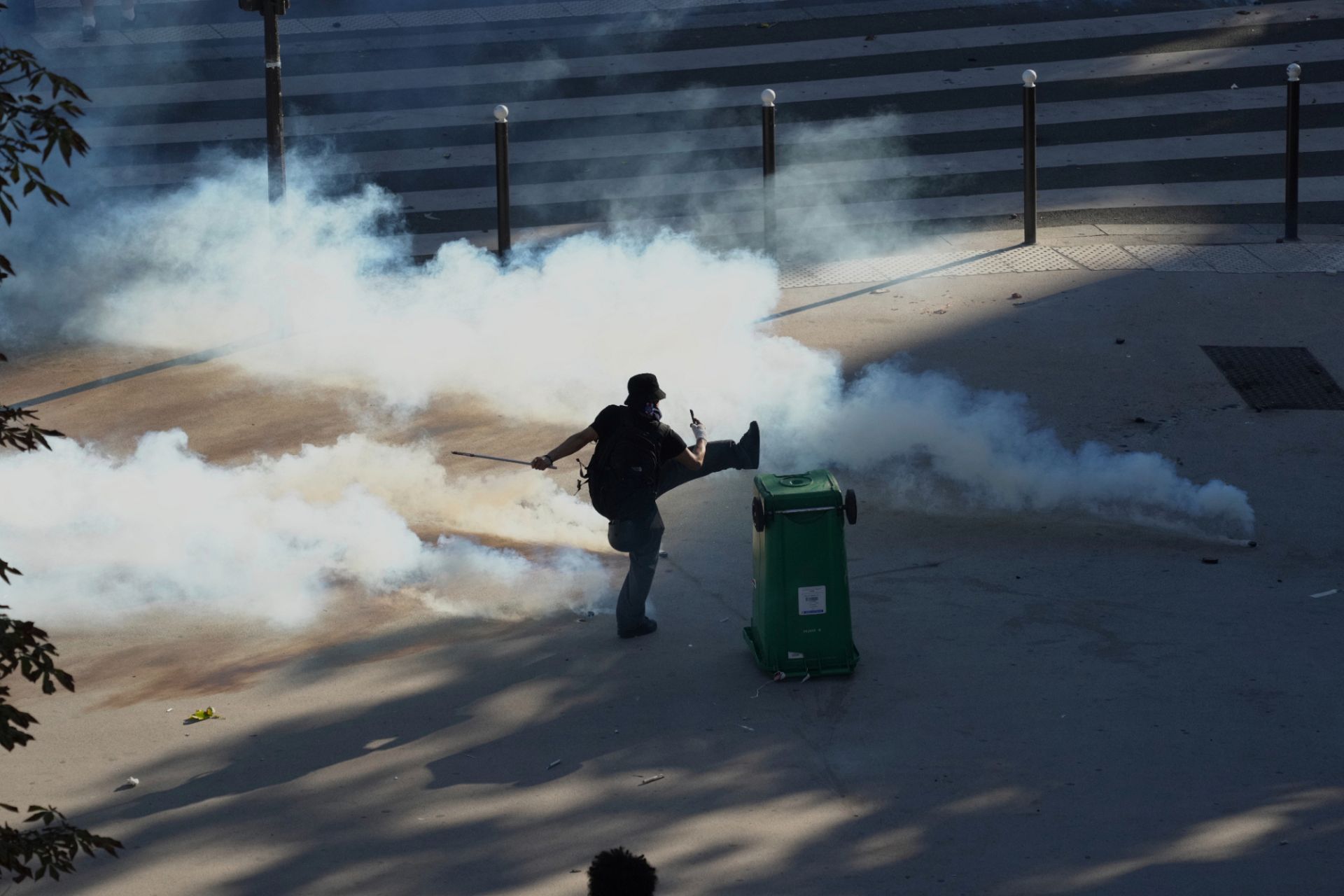 French budget cut strikes turn violent as protesters and police clash ...