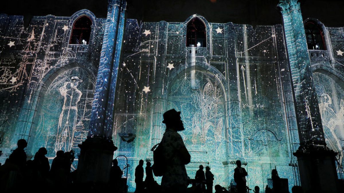 Light show projects Portugal's history onto ruined church | Euronews