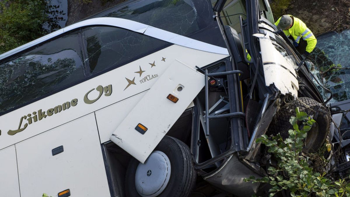 Four killed and 20 hurt as bus plunges off bridge in Finland | Euronews