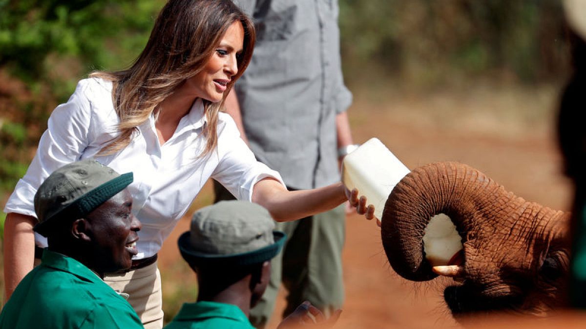 Melania Trump goes on safari in Kenya and visits an orphanage | Euronews