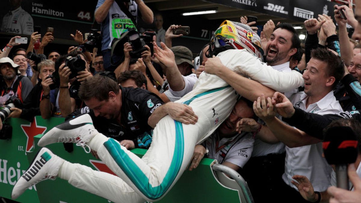 High fives at Mercedes as Hamilton sets sights on six | Euronews