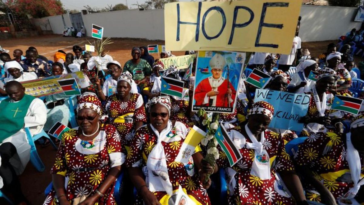 Pope offers 'wings to your hope' to displaced children in South Sudan ...